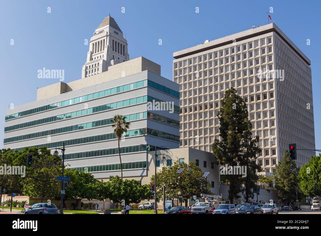 Los Angeles, California, USA: Los Angeles City Hall, the center of the ...
