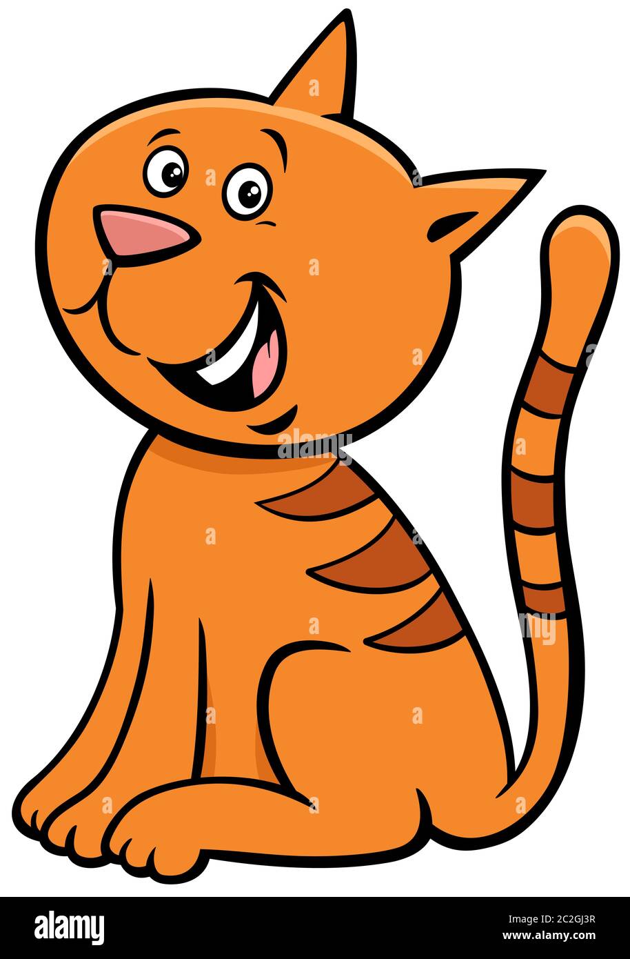 kitten or cat cartoon animal character Stock Photo - Alamy