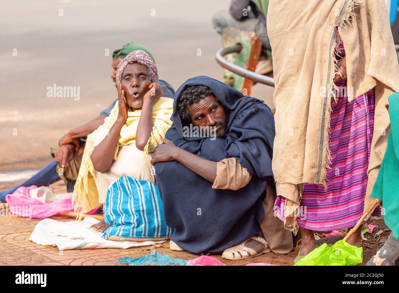 Begging people on the street at Easter Stock Photo - Alamy