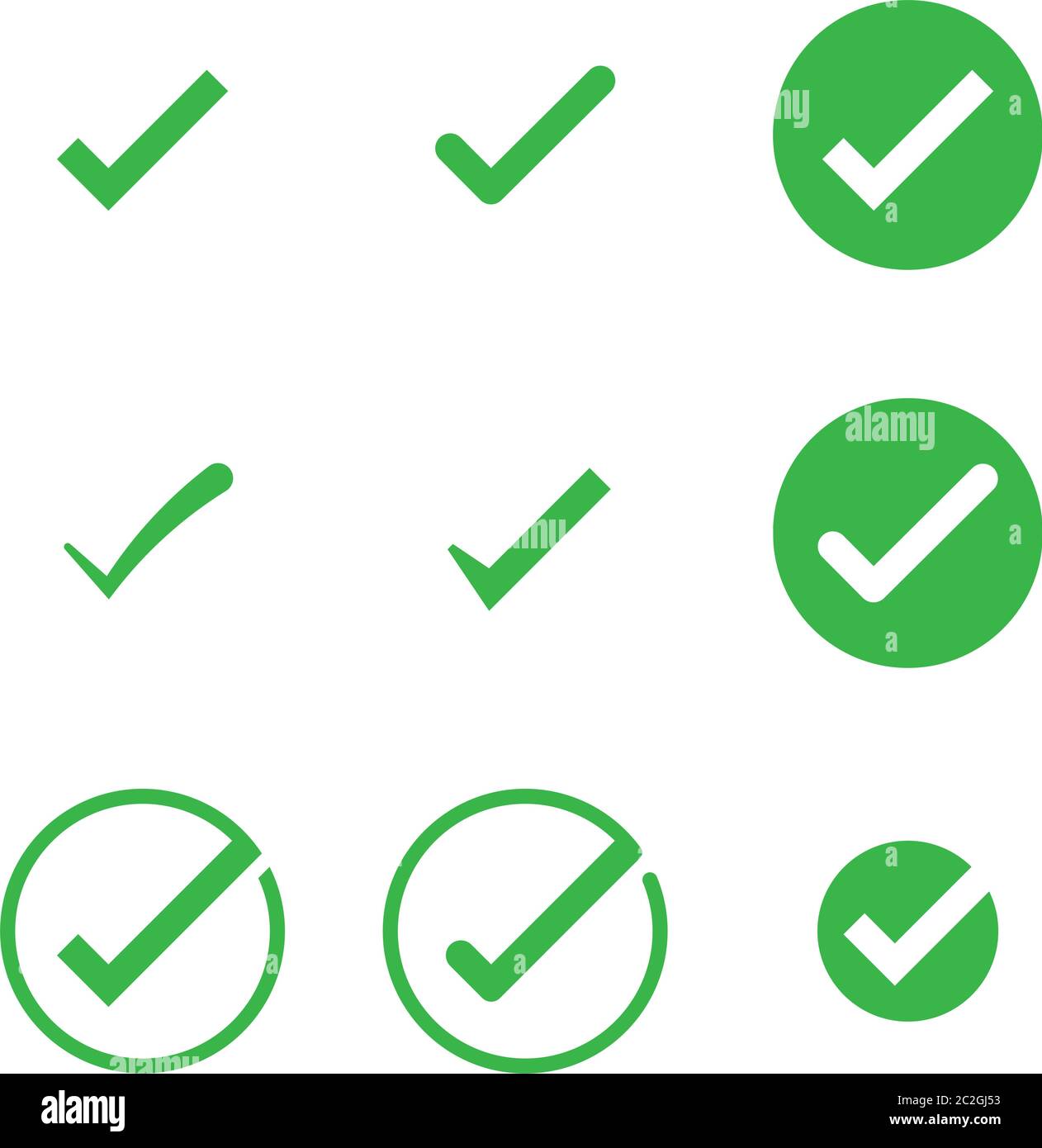 Tick Mark Icon Collection, Check Mark, Right Mark, Vector Art ...