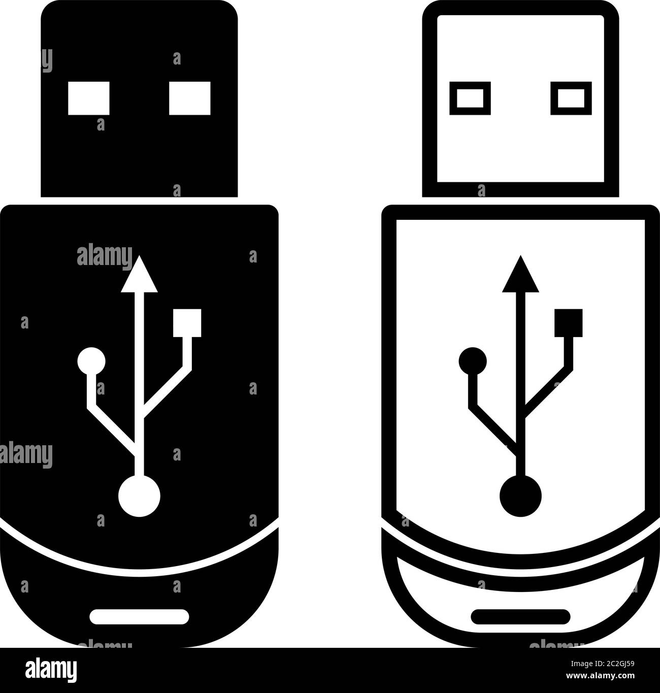 Usb Flash Drive Icon Vector Art Illustration Stock Vector Image & Art ...