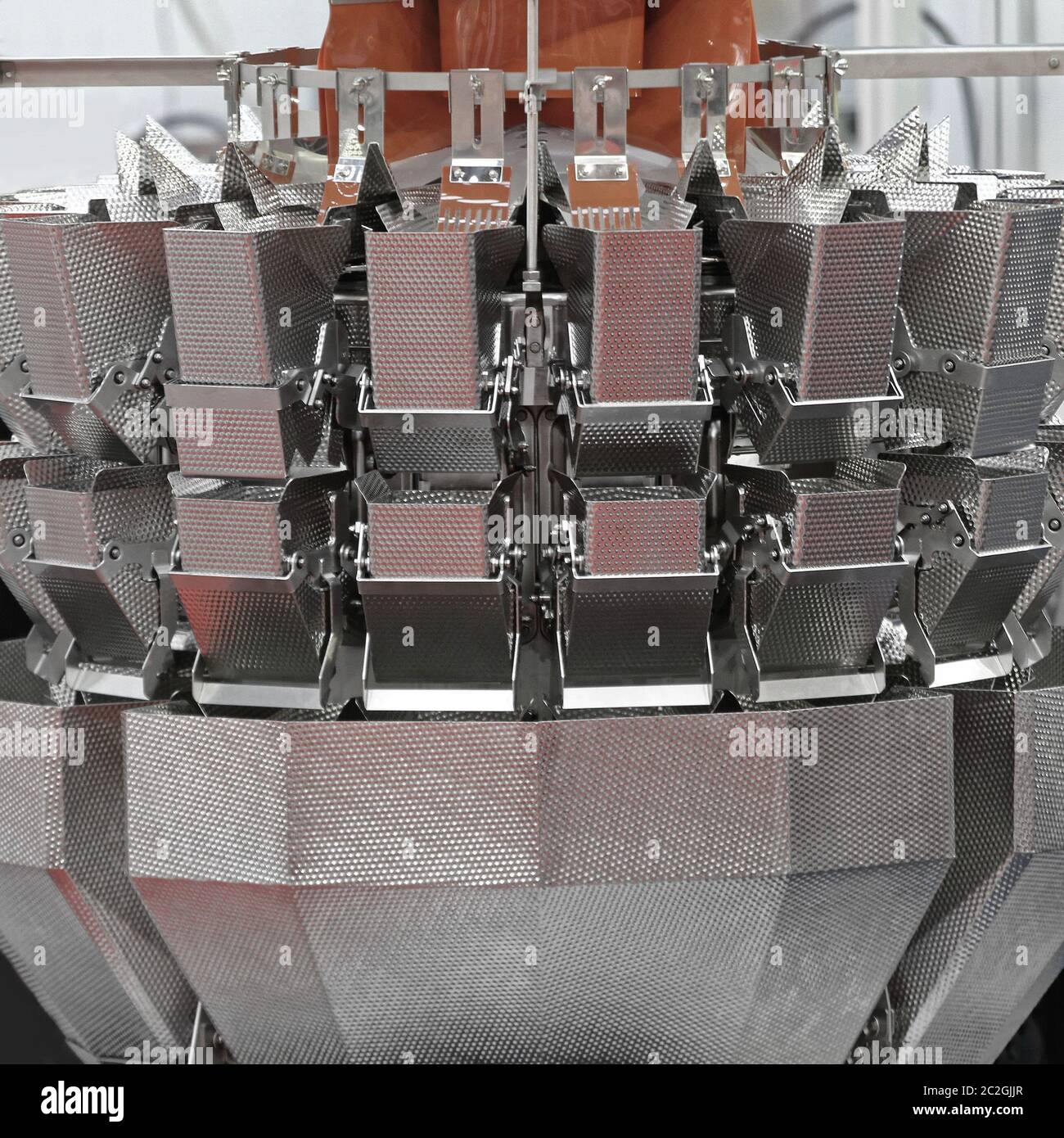 Food Packing Multihead Hopper Weigher Machine Stock Photo - Alamy