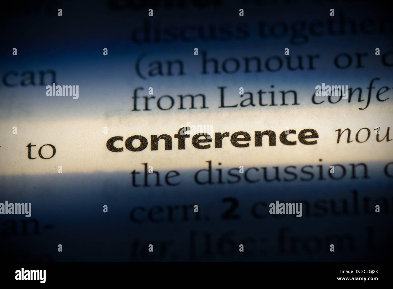 conference word in a dictionary. conference concept Stock Photo - Alamy