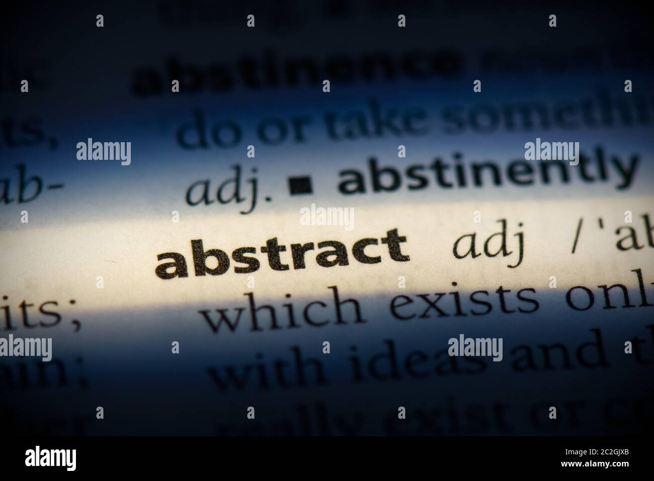 abstract word in a dictionary. abstract concept, definition Stock Photo ...