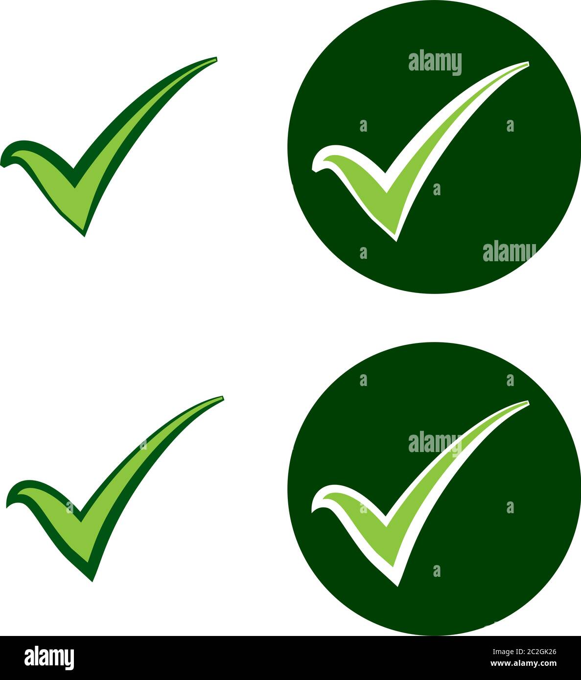 Tick Mark Icon Collection, Check Mark, Right Mark, Vector Art Illustration Stock Vector Image ...