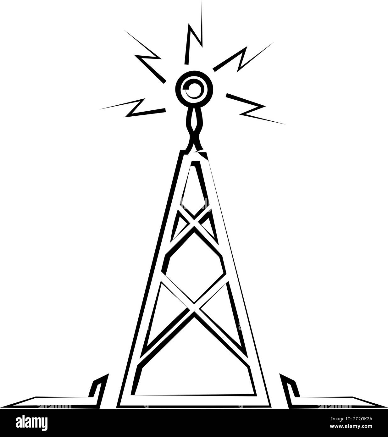 Radio Tower Icon Vector Art Illustration Stock Vector Image & Art - Alamy