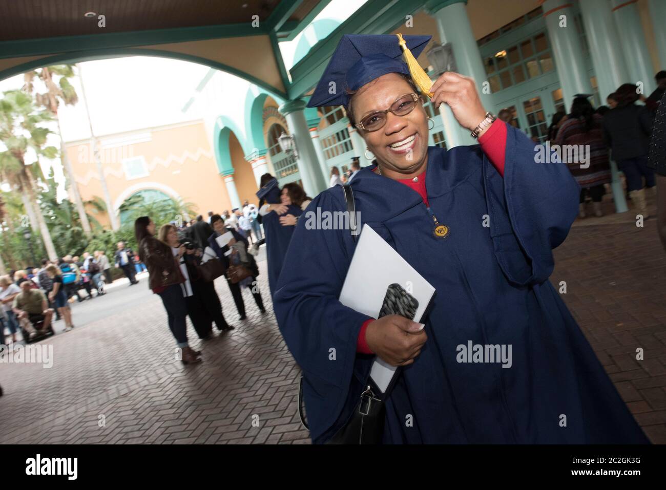 Orlando Florida USA, February 6, 2016: Black female graduate of Western ...
