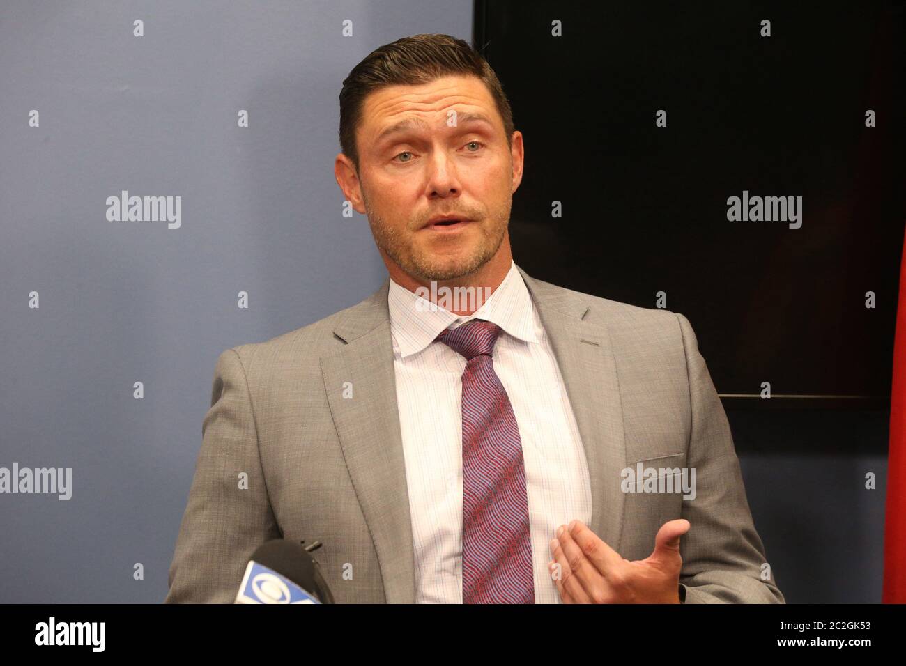 St. Charles (Missouri) County Prosecutor Tim Lohmar announces charges ...