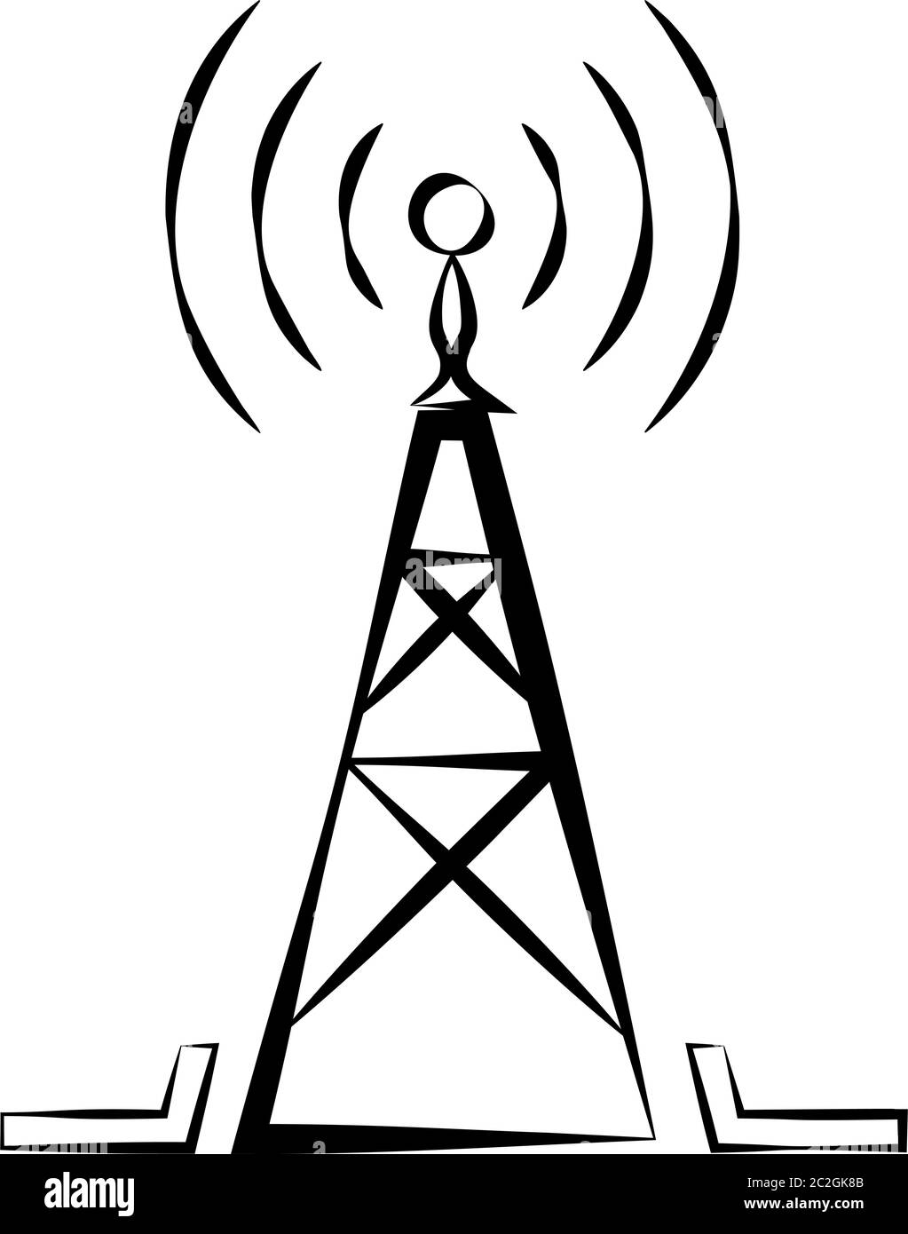 Radio Tower Icon Vector Art Illustration Stock Vector Image & Art - Alamy