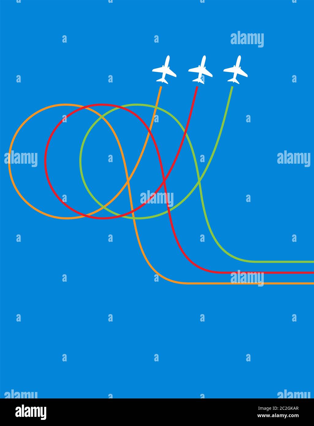 Airplane Flying Formation In Blue Sky, Air Show Display, The ...