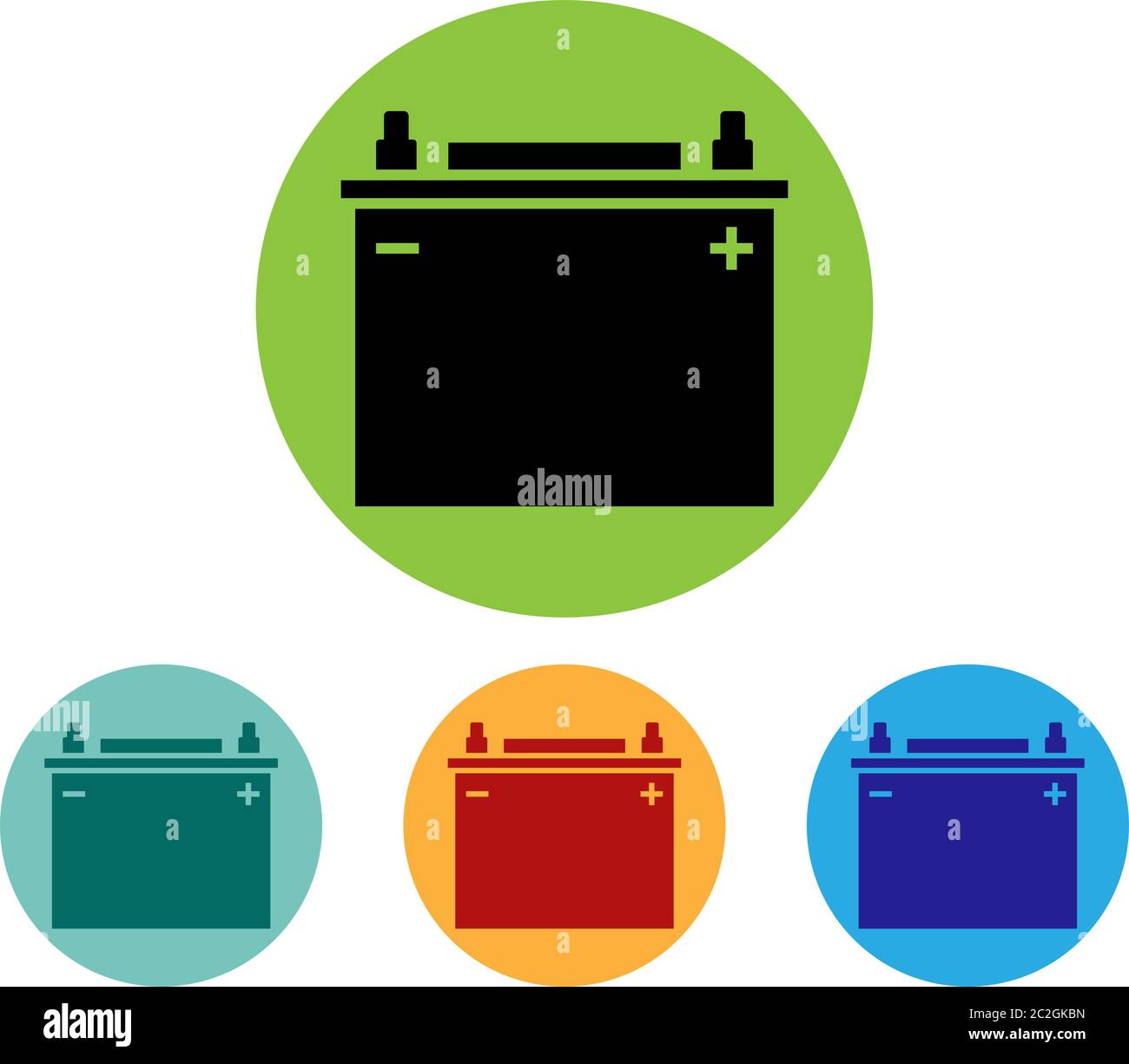 Car Battery Icon, Design Vector Art Illustration Stock Vector Image ...