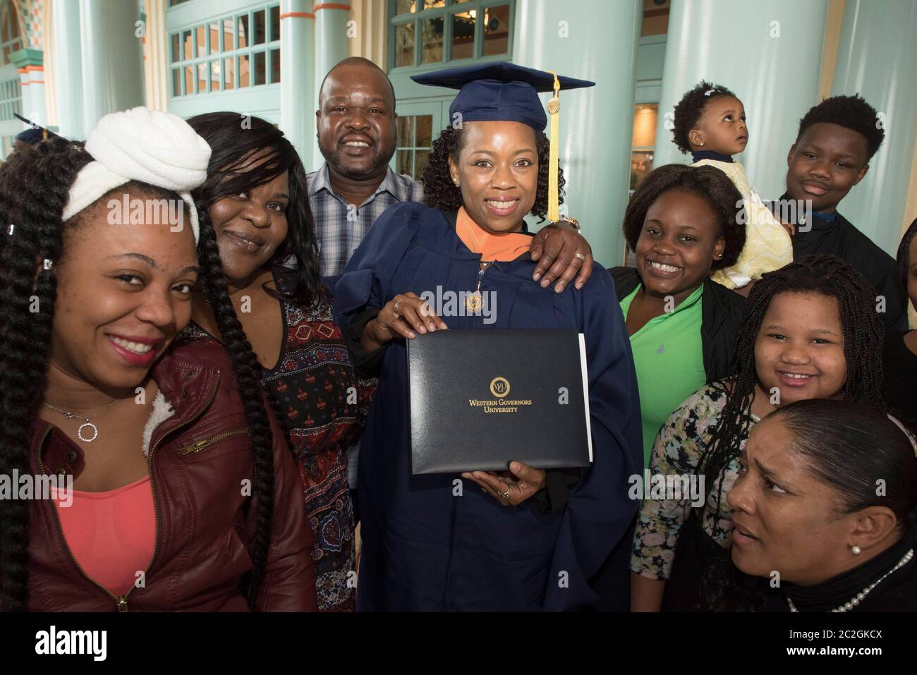 Orlando Florida USA, February 6, 2016: Black female graduate of Western ...