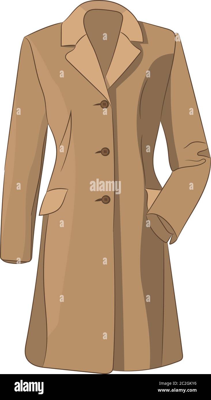 brown coat, isolated Stock Vector Image & Art - Alamy