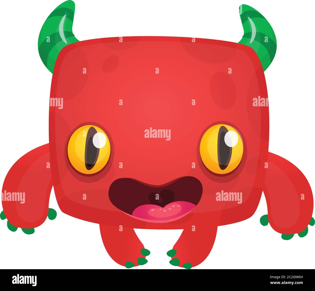 Funny cartoon devil. Vector Halloween illustration Stock Vector Image ...