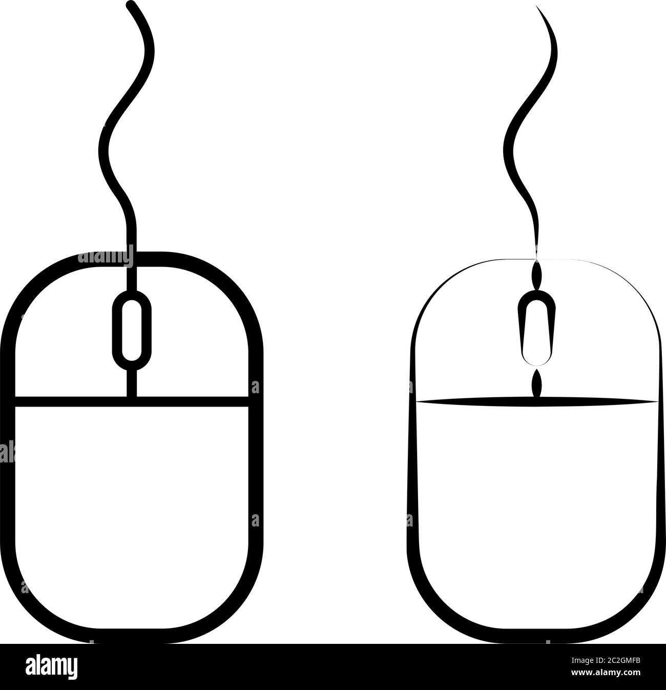 Computer Mouse Icon Collection Vector Art Illustration Stock Vector ...