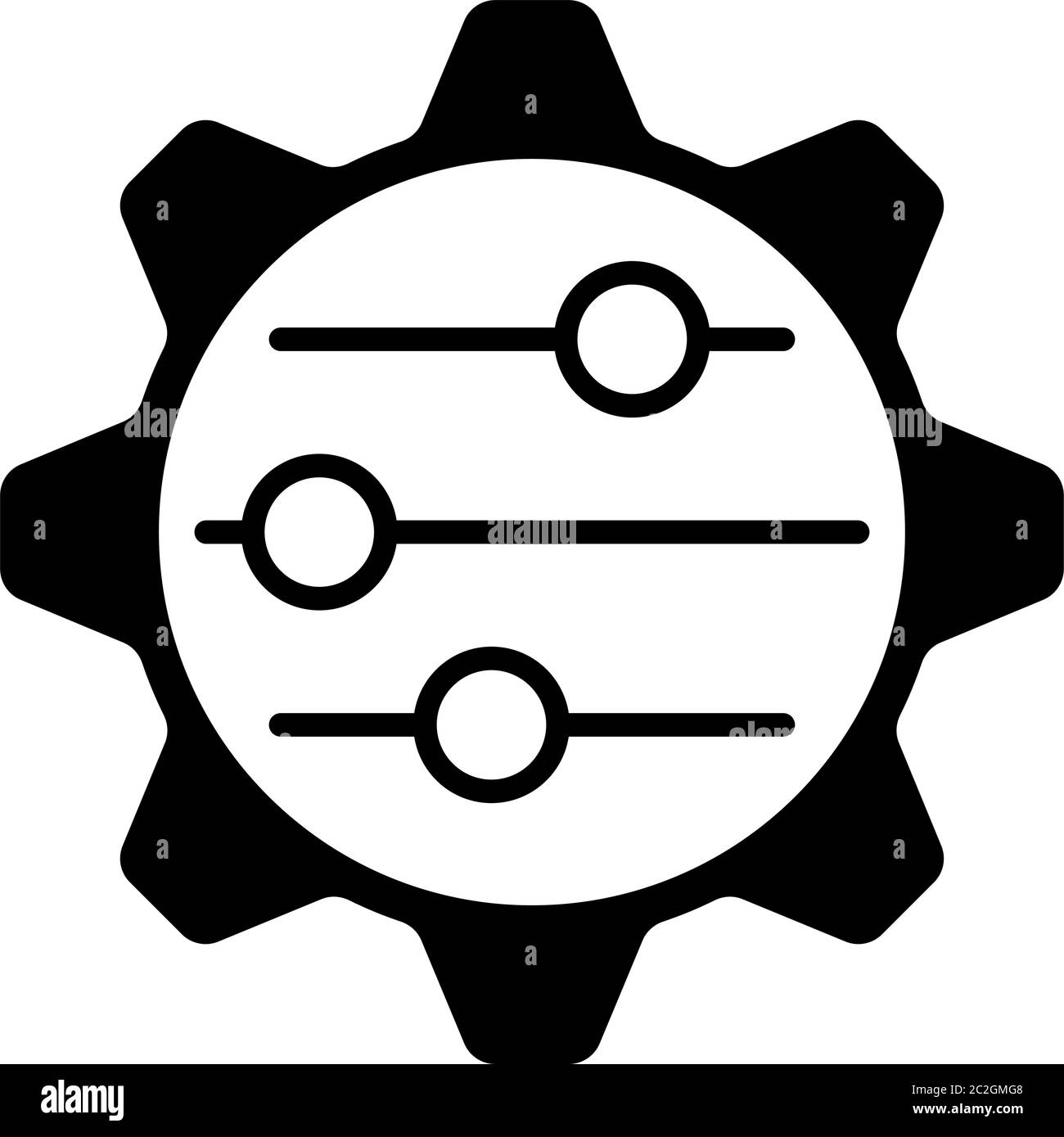 Setting Icon, Gear, User Preference Setting Vector Art Illustration ...
