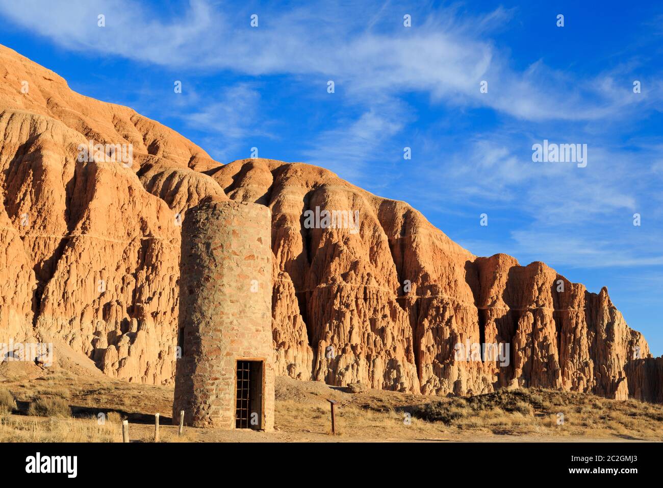 Water Tower, Cathedral Gorge State Park, Panaca, Nevada, USA Stock ...