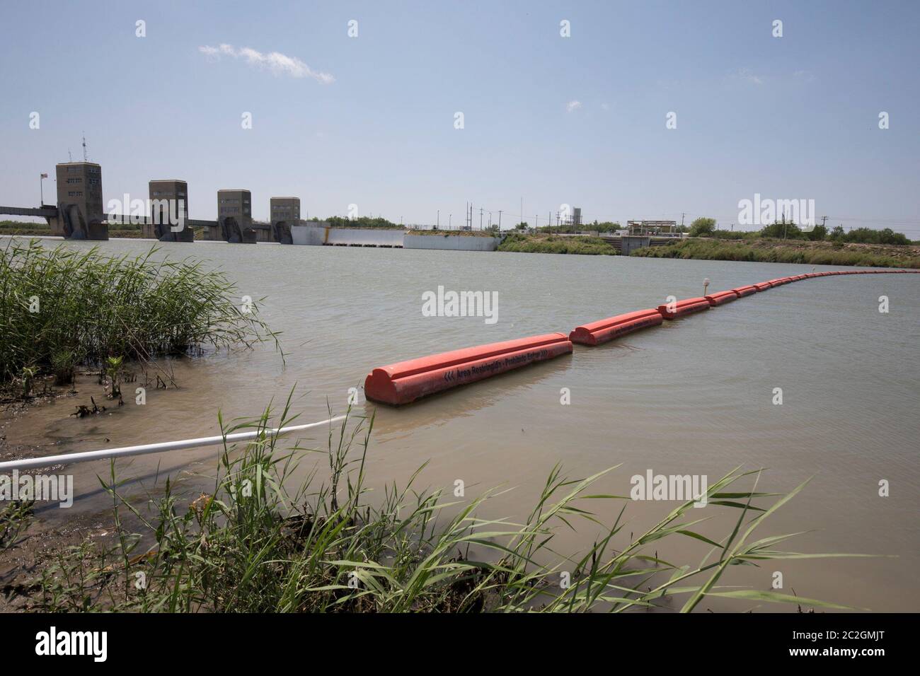 Weslaco, Texas April 12, 2018: The U.S. Border patrol works boats on ...