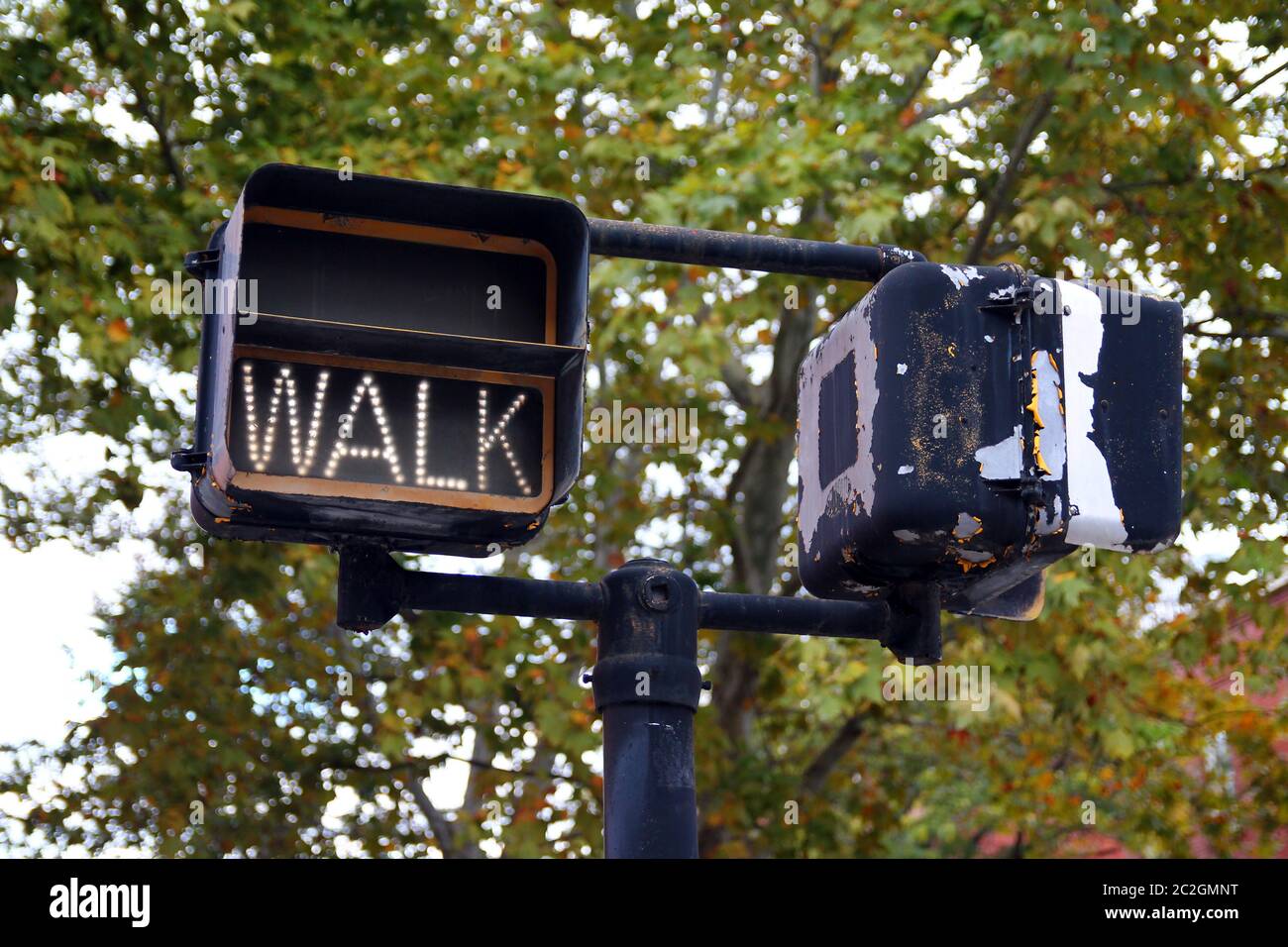 Old style Walk signal Stock Photo - Alamy