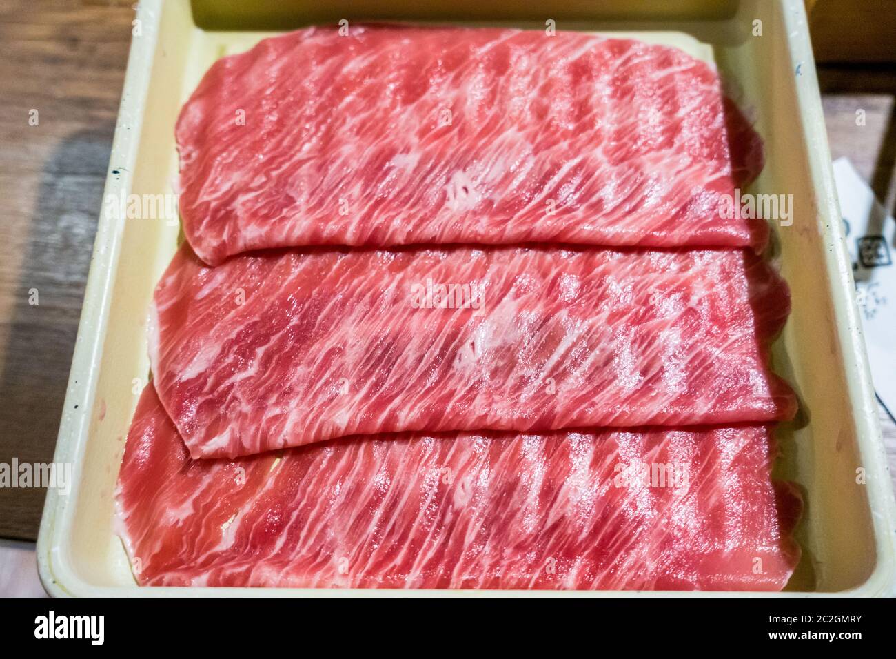 Raw pork meat sukiyaki hi-res stock photography and images - Alamy