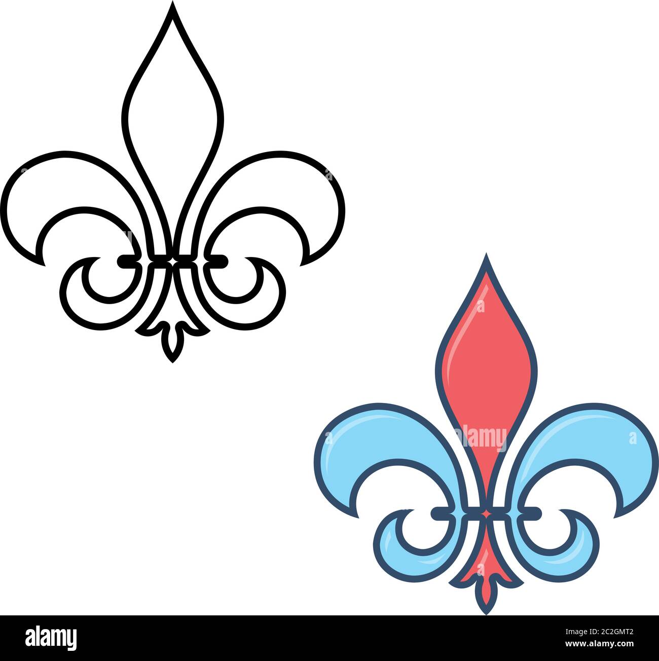 Fleur De Lis, Fleur-De-Lys Or Flower-De-Luce, The Decorative Stylized ...