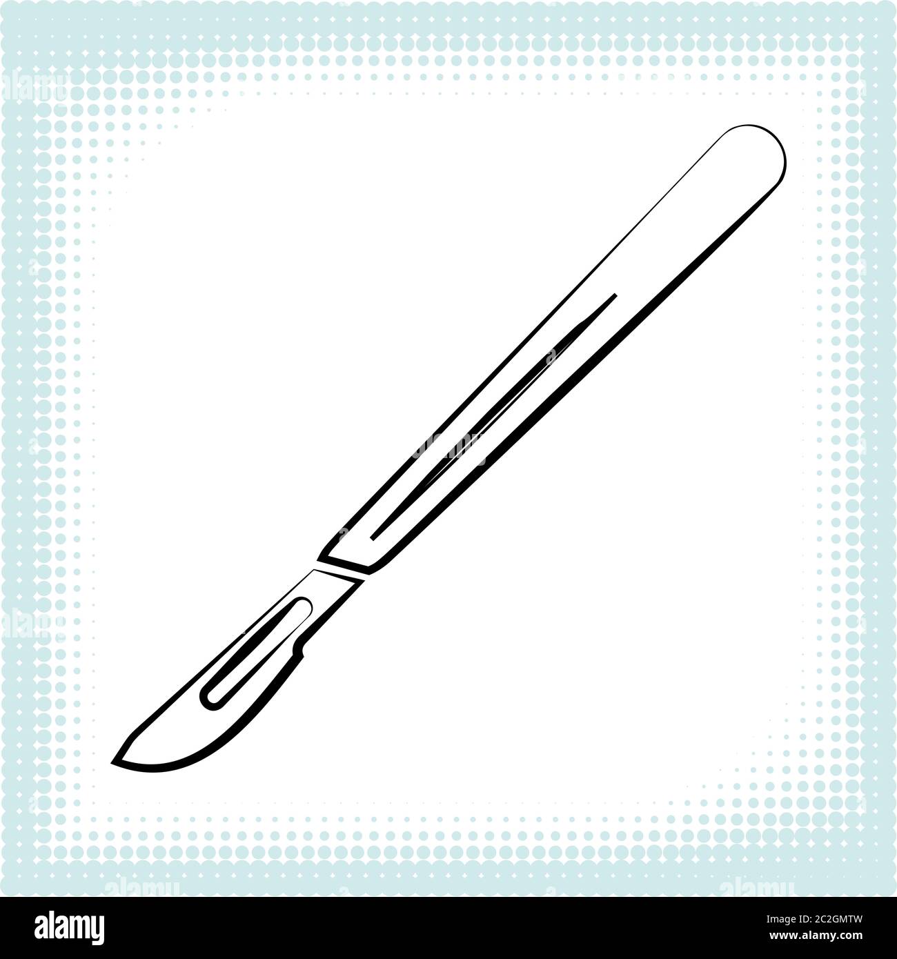 Surgical Scalpel Icon Design Vector Art Illustration Stock Vector Image ...