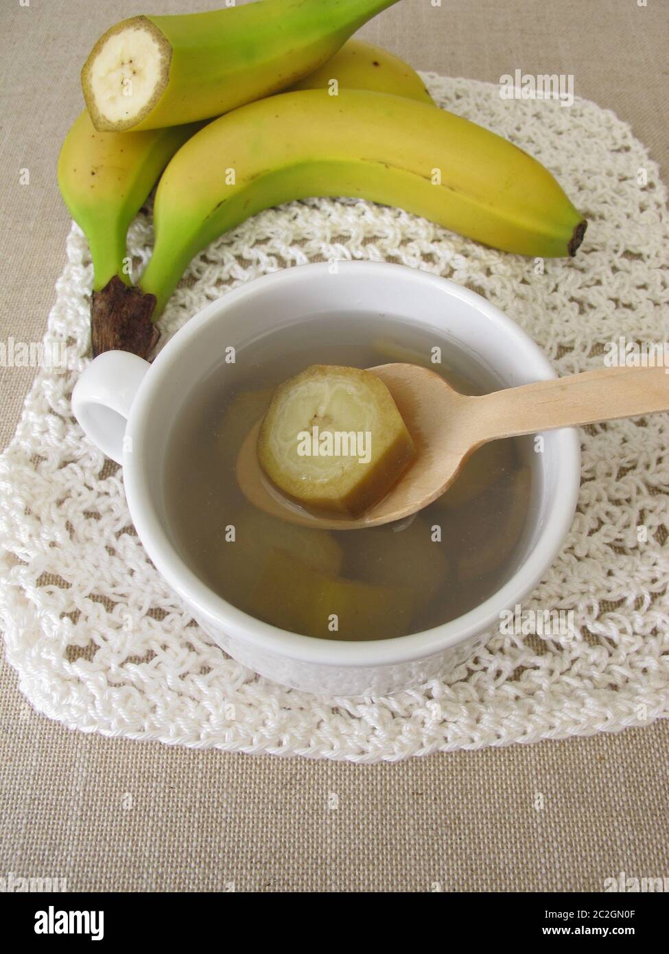 Banana peel tea, tea from organic bananas and banana peel Stock Photo ...