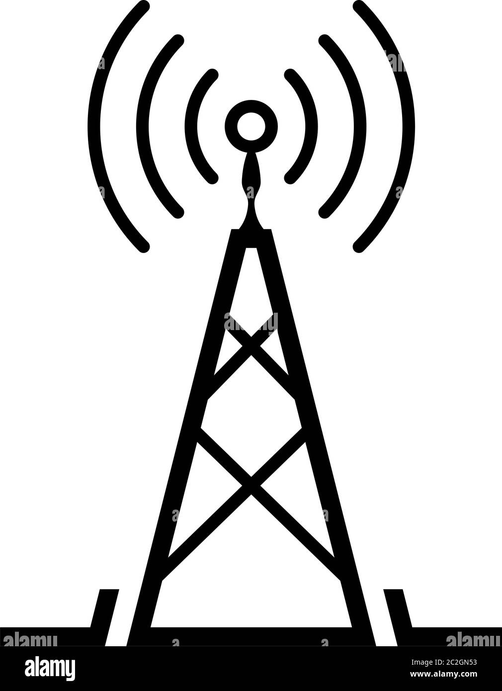 Radio Tower Icon Vector Art Illustration Stock Vector Image & Art - Alamy