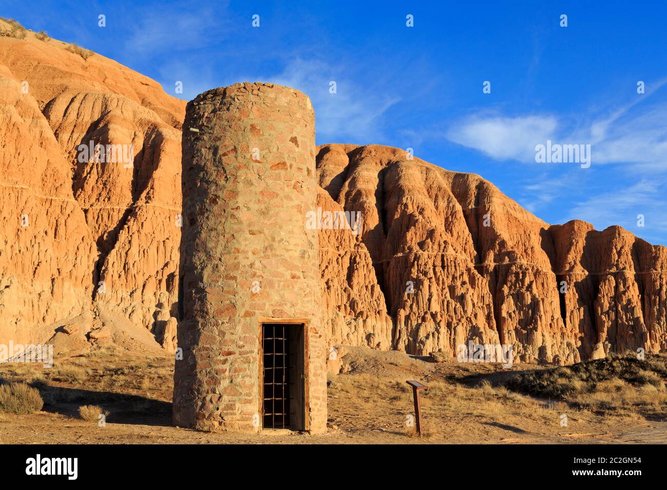 Water Tower, Cathedral Gorge State Park, Panaca, Nevada, USA Stock ...