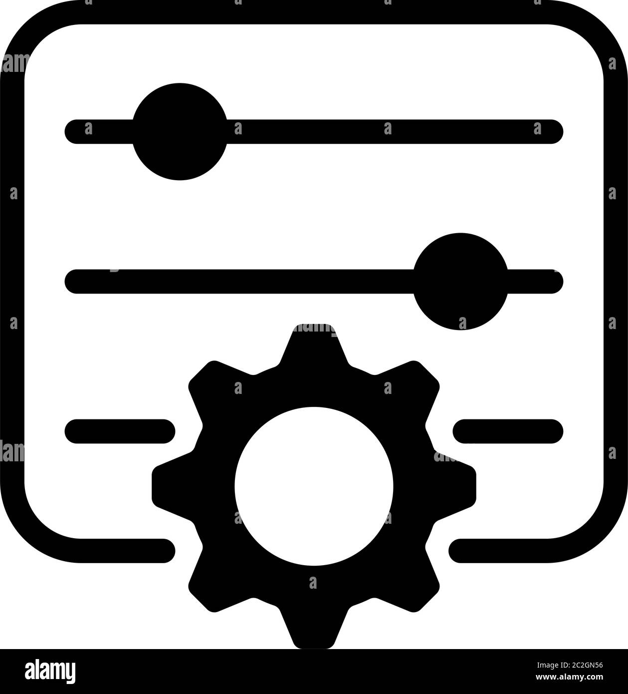 Setting Icon, Gear, User Preference Setting Vector Art Illustration Stock Vector Image & Art - Alamy