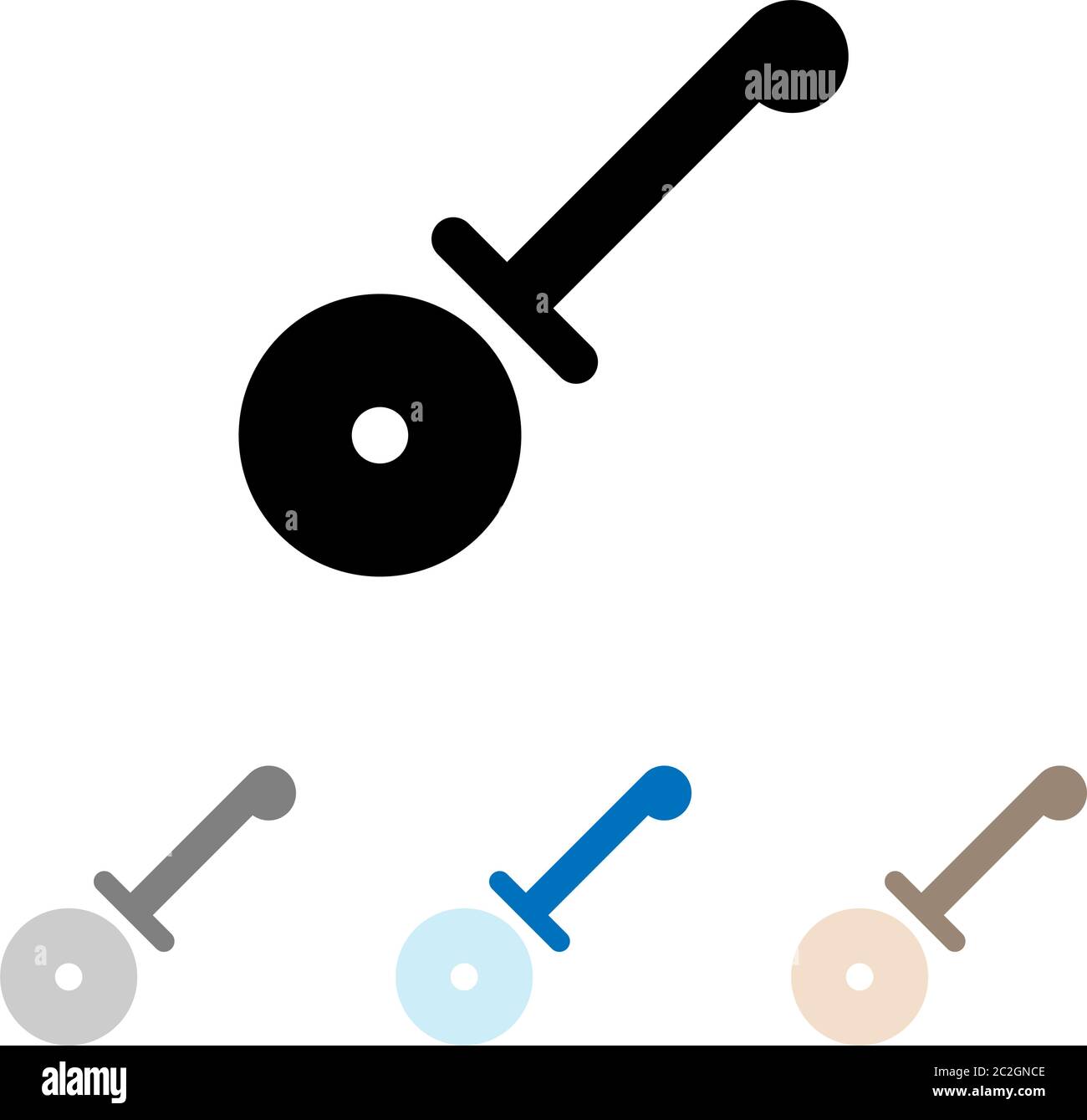 Pizza Cutter Icon, Pizza Slice Cutter Vector Art Illustration Stock ...