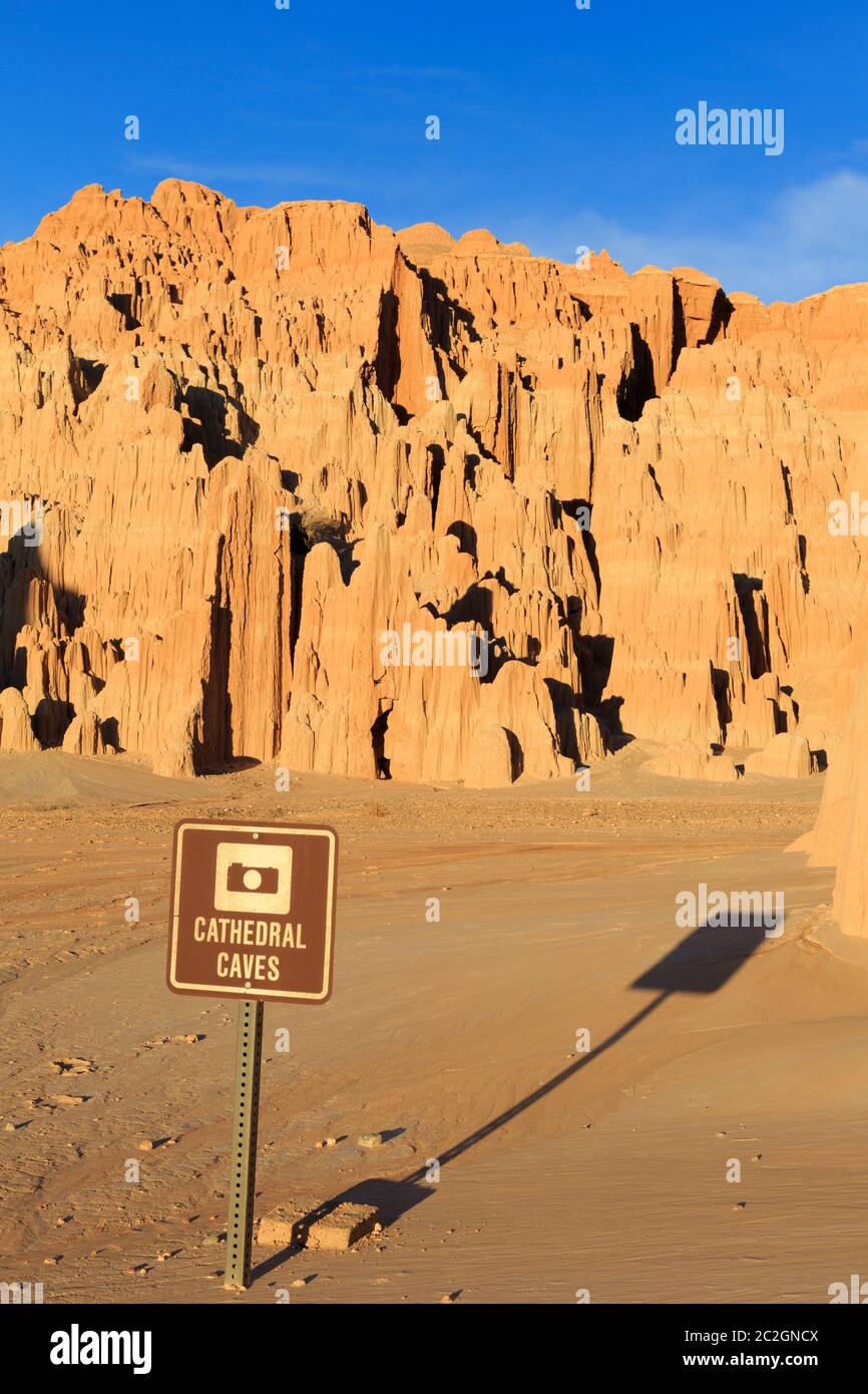 Cathedral Caves, Cathedral Gorge State Park, Panaca, Nevada, USA Stock ...