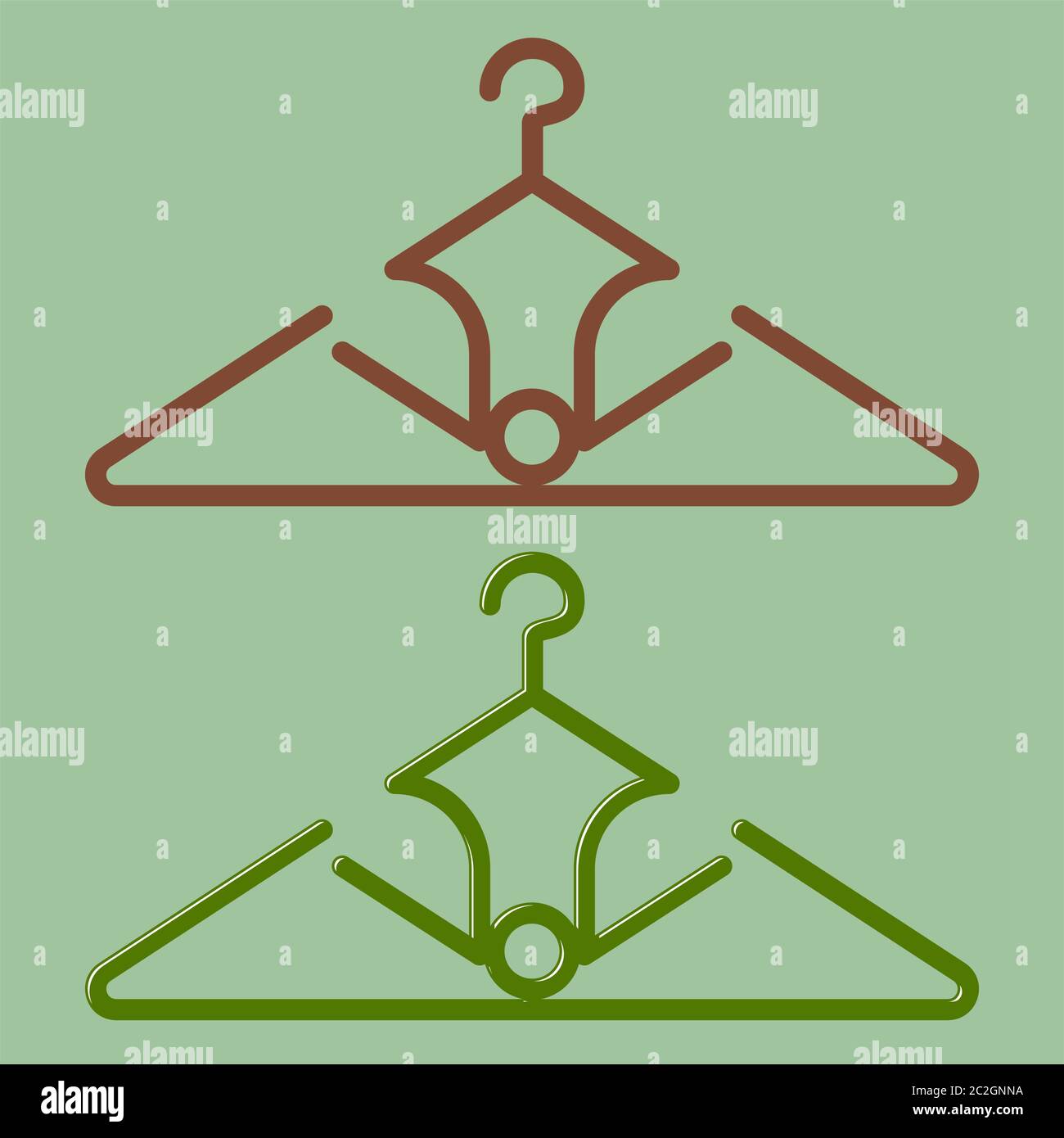 Innovative Cloth Hanger Design, Creative Artistic Vector Art ...