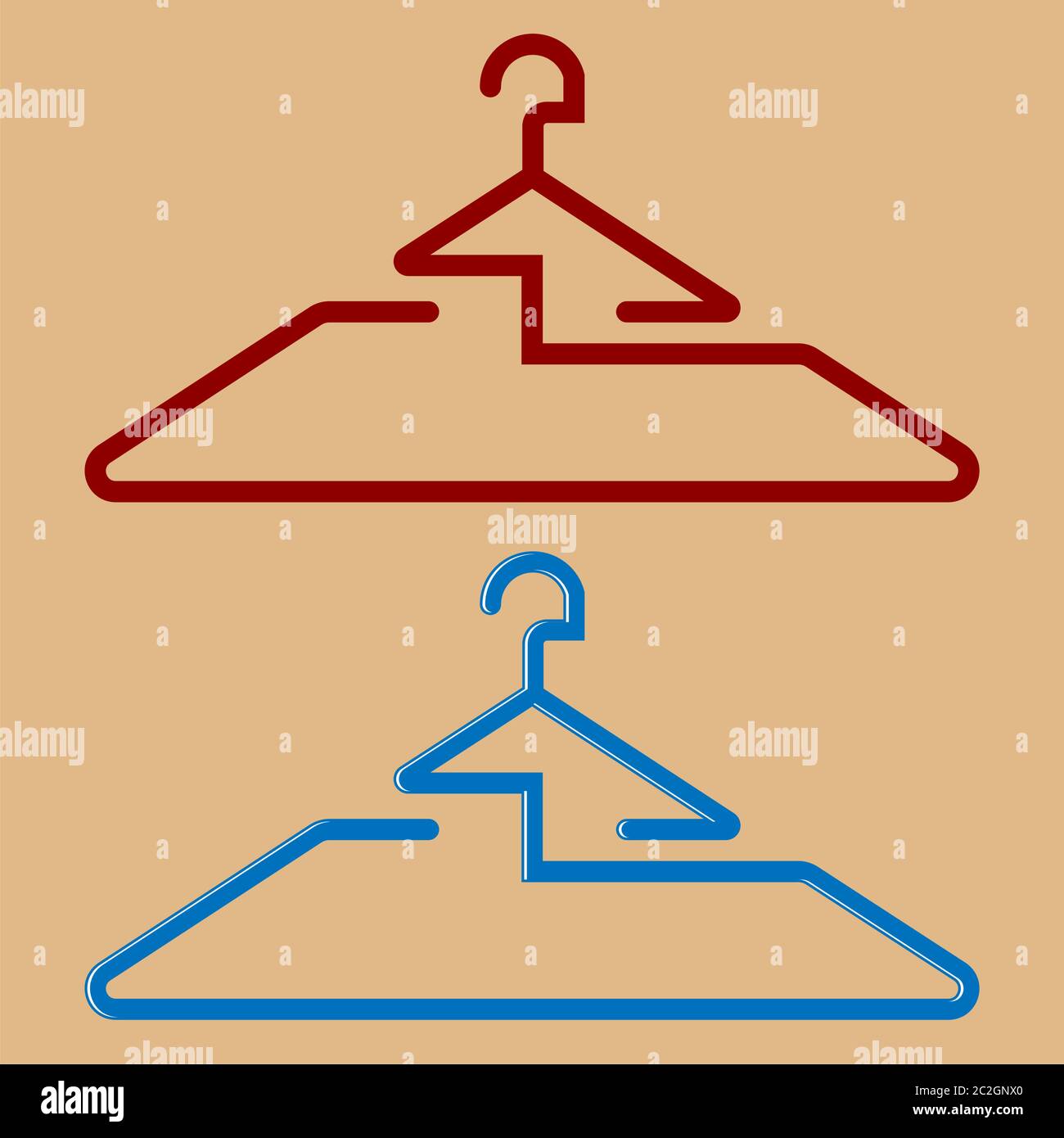 Innovative Cloth Hanger Design, Creative Artistic Vector Art ...