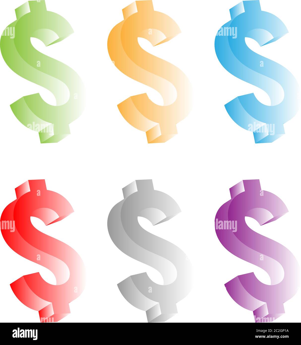 Dollar Sign 3d Vector Art Illustration Stock Vector Image & Art - Alamy