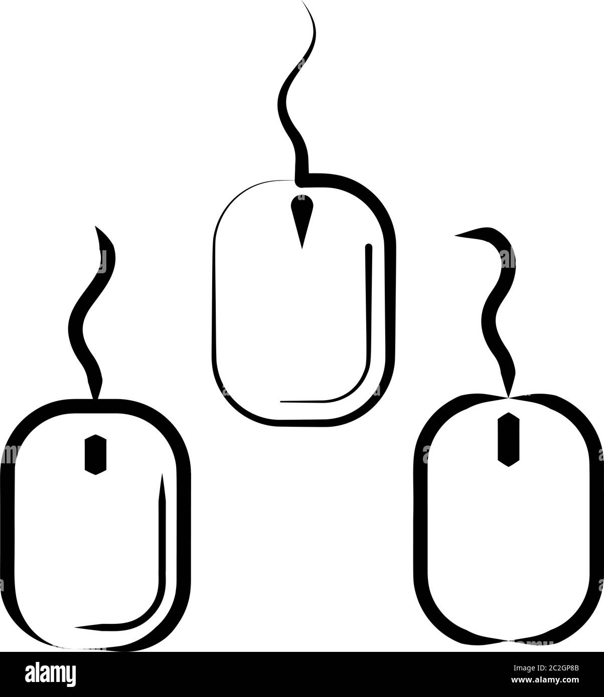 Computer Mouse Icon Collection Vector Art Illustration Stock Vector ...