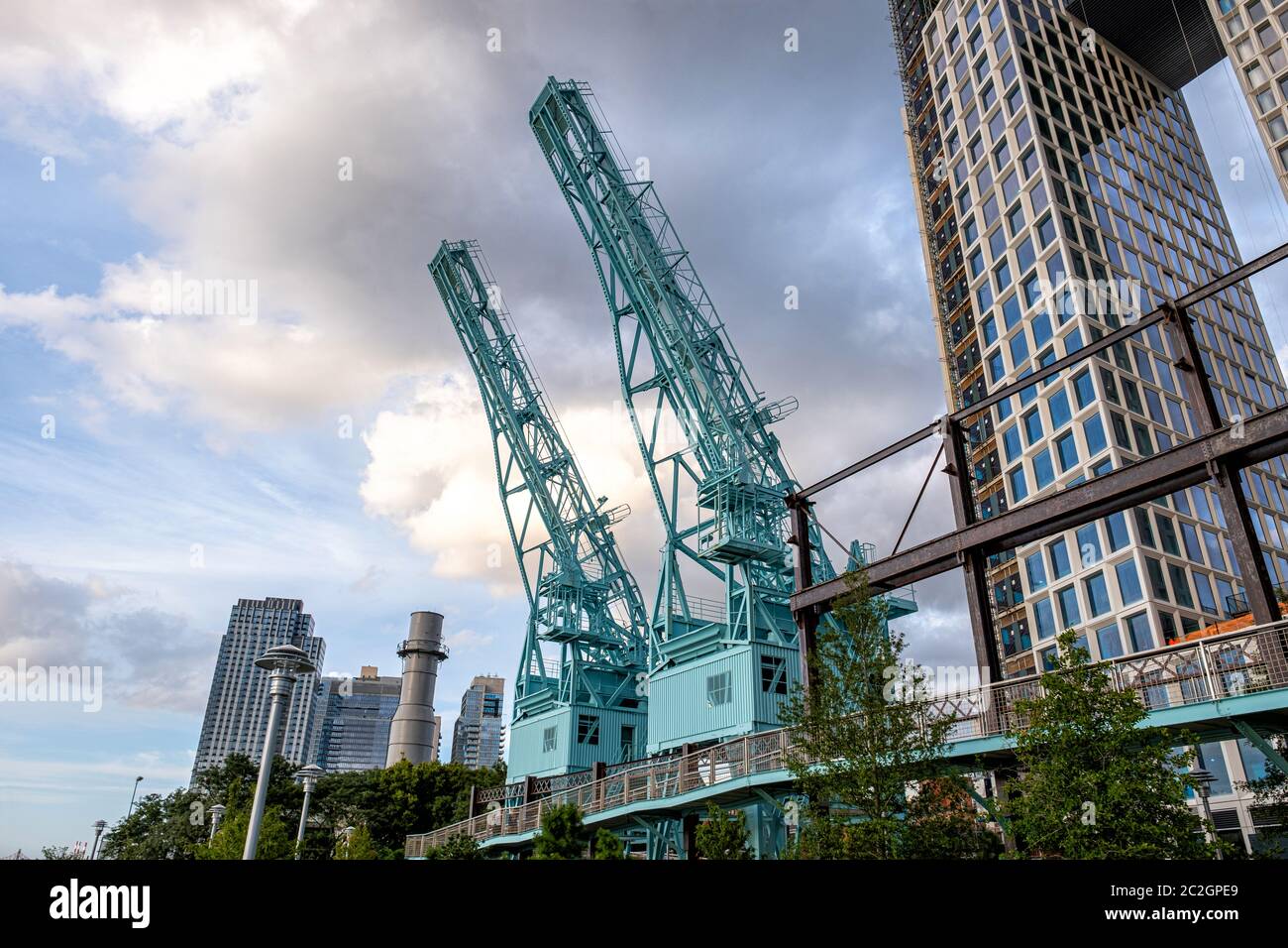 Domino Park in Williamsburg Brooklyn, Old sugar factory Stock Photo - Alamy
