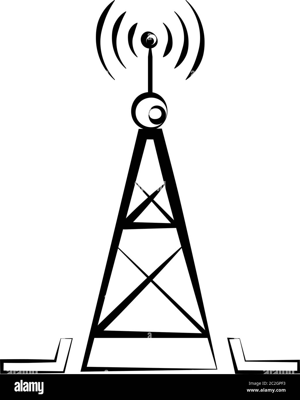 Broadcasting tower graphic Stock Vector Images - Alamy