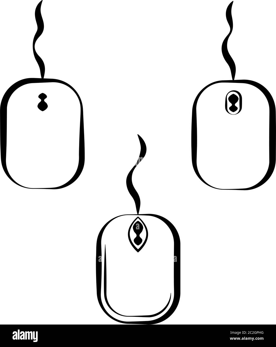 Computer Mouse Icon Collection Vector Art Illustration Stock Vector ...