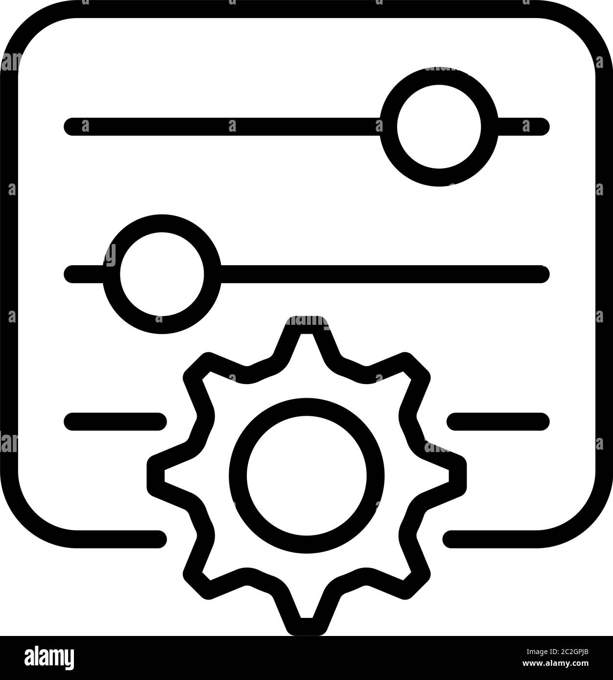 Setting Icon, Gear, User Preference Setting Vector Art Illustration ...