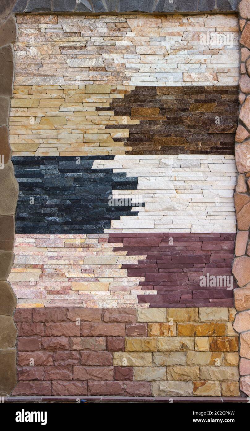 Modern Multi Color Stone, slate travertine sandstone Wall used for ...