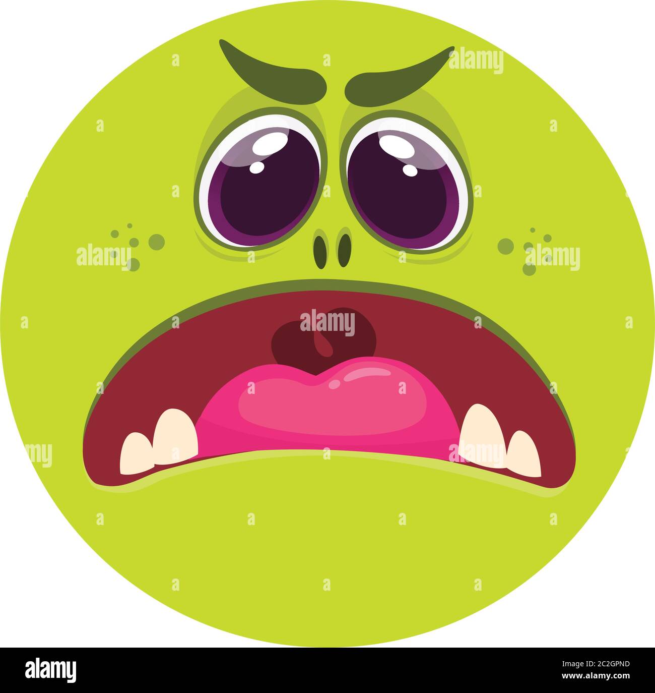 Angry cartoon monster face. Vector monster avatar Stock Vector Image ...