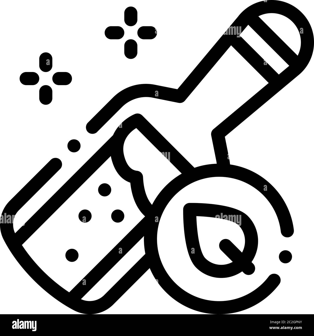 bottle with organic elixir icon vector outline illustration Stock ...