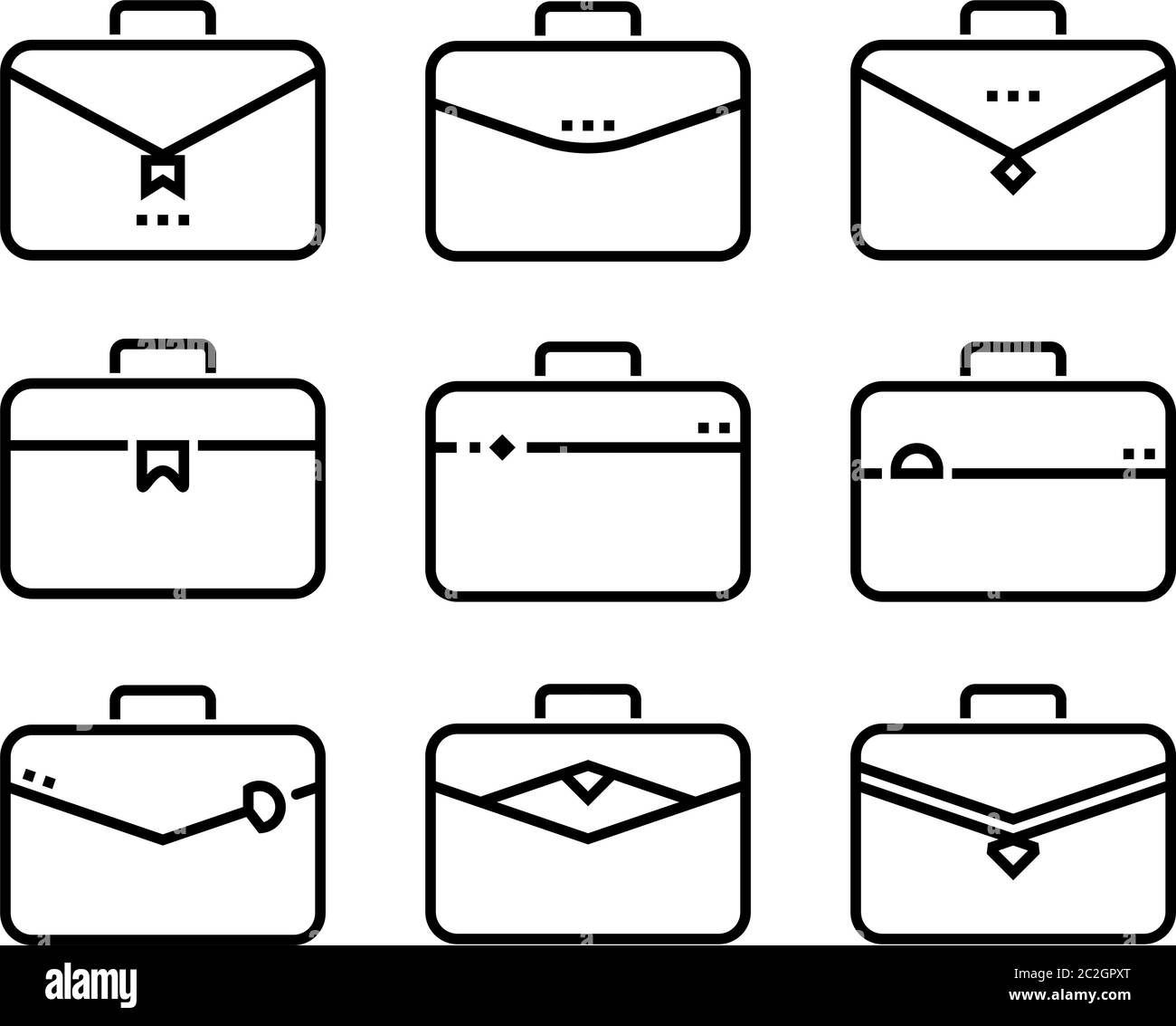 Briefcase Icon, Bag Design Vector Art Illustration Stock Vector Image ...