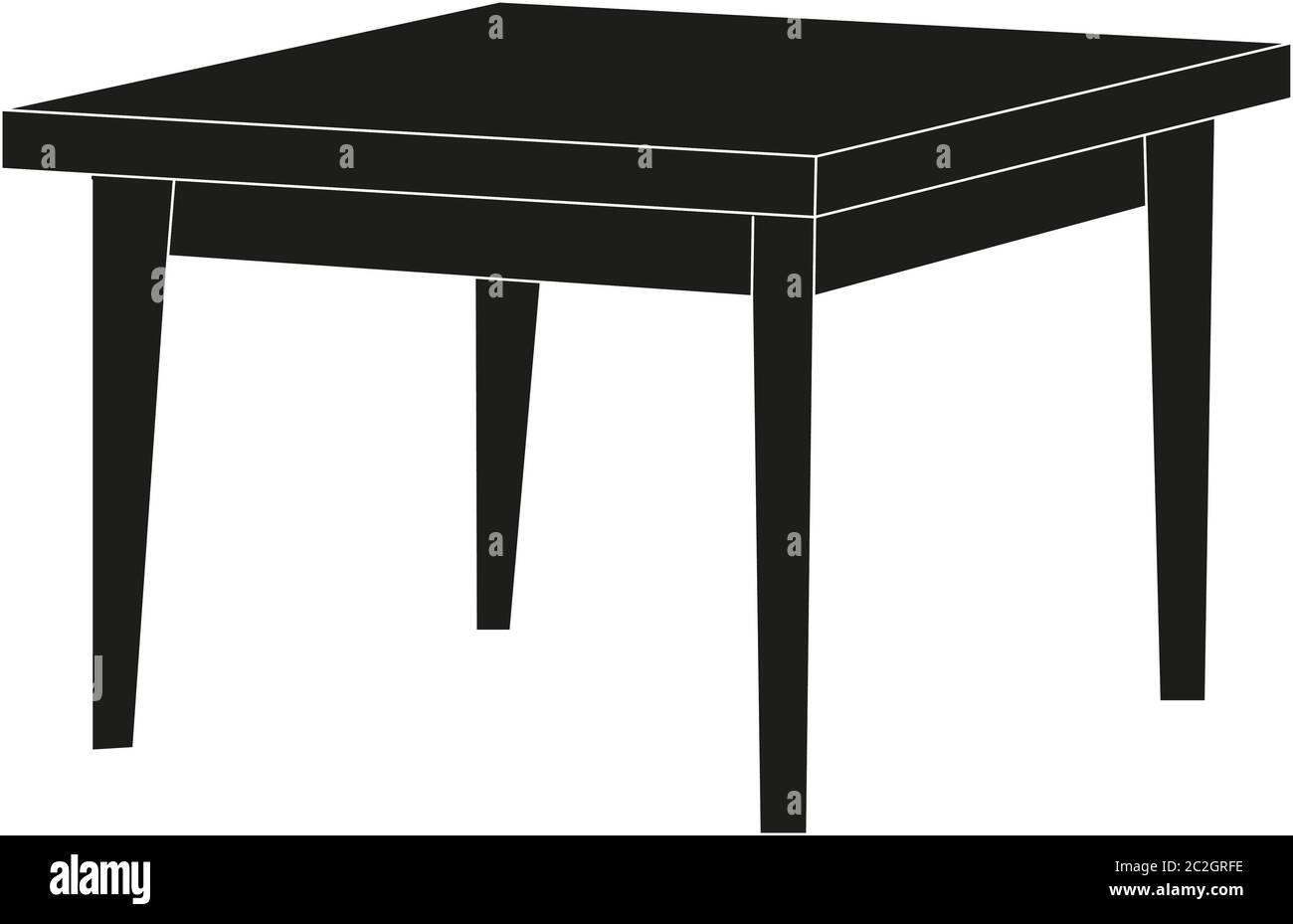 vector isolated silhouette of the table Stock Vector Image & Art - Alamy