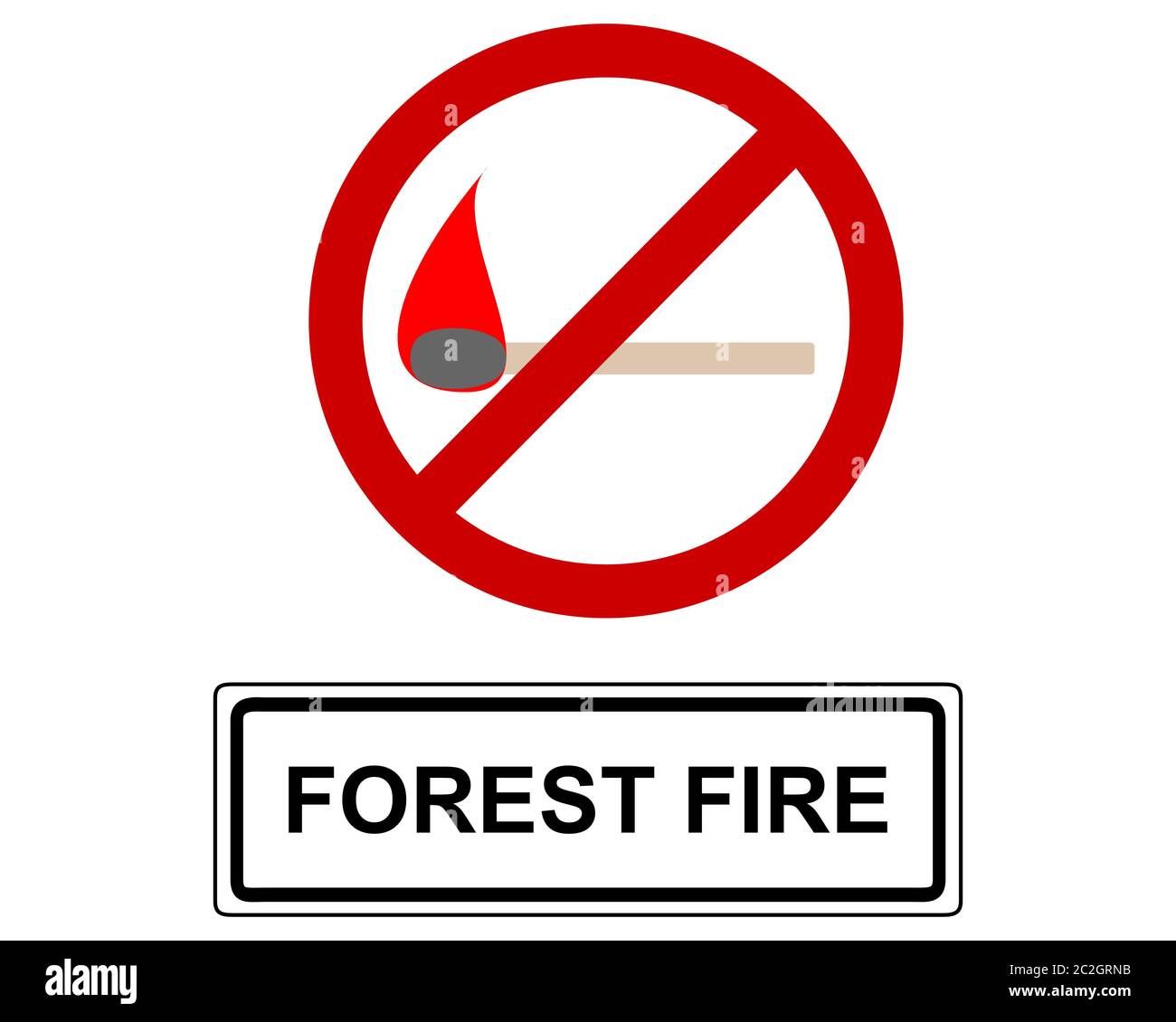 Forest fire Cut Out Stock Images & Pictures - Alamy