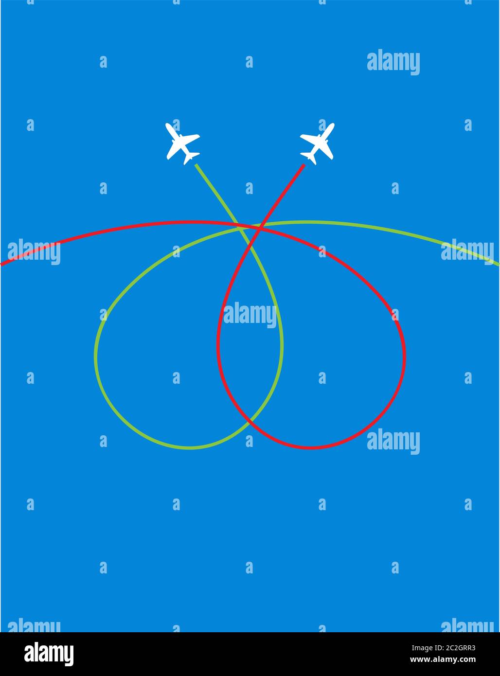 Airplane Flying Formation In Blue Sky, Air Show Display, The ...