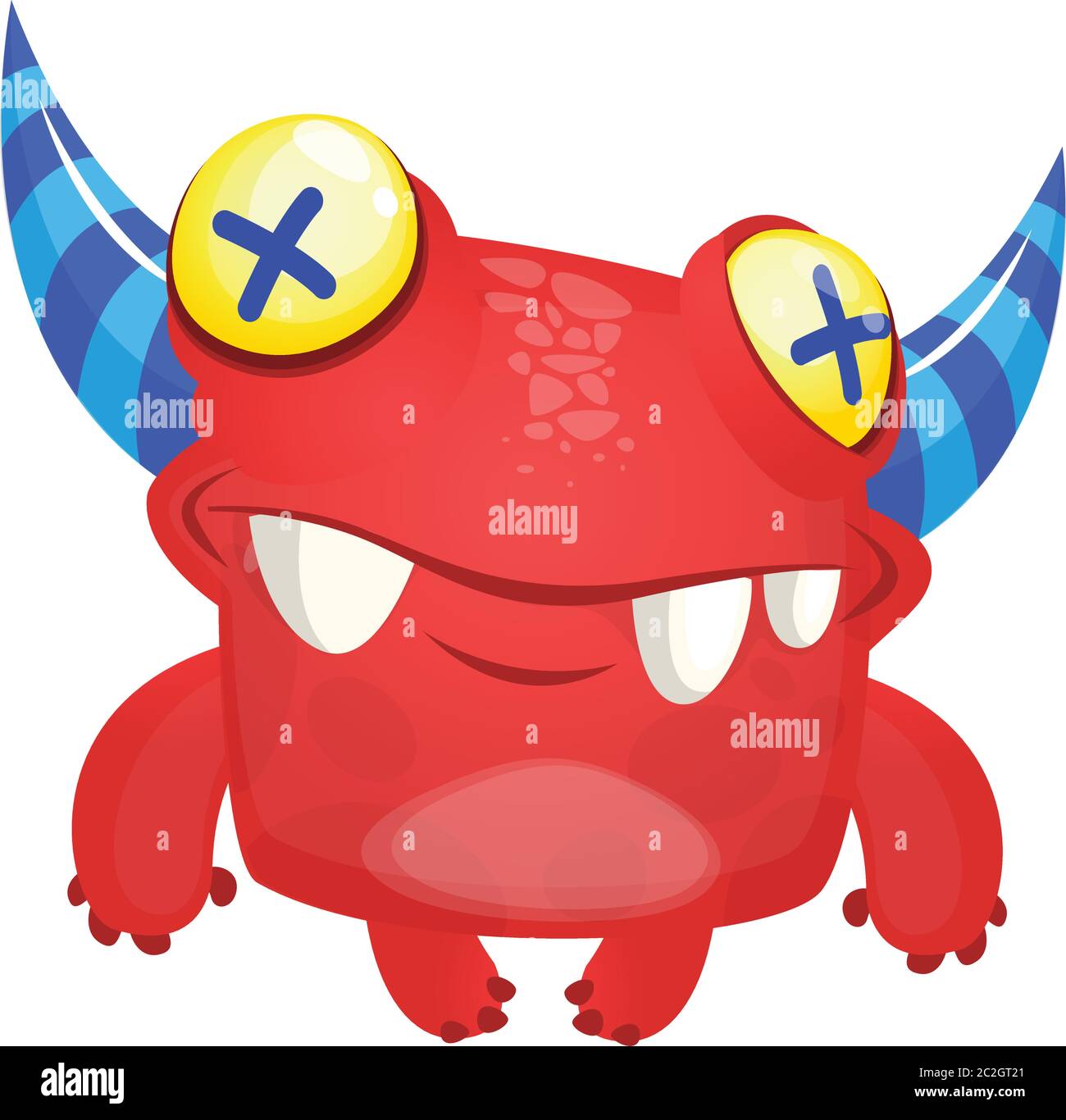 Funny cartoon crazy character. Vector illustration Stock Vector Image ...