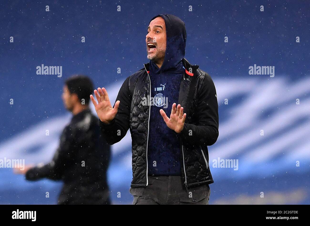 Manchester City manager Pep Guardiola during the Premier League match ...