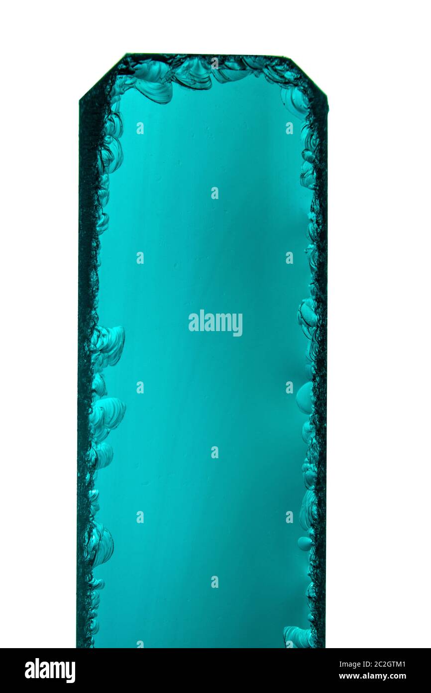 texture of the raw edge of window glass with sharp edges macro Stock ...